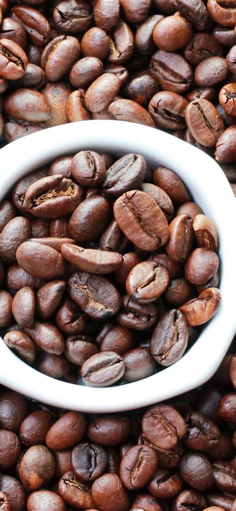 배경 화면 커피 콩 컵 상위 뷰 3840x2160 Uhd 4k 그림 이미지