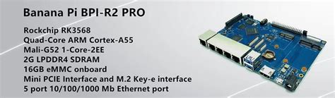 Banana Pi Bpi R2 Pro Smart Router Board With Rockchip Rk3568 Chip Bpi R2 Prork3568 Banana