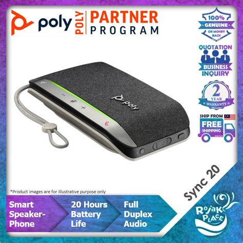 Poly Sync Personal Wireless Bluetooth Corded USB Smart Speakerphone Shopee Malaysia