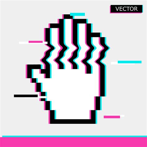 Pixel Mouse Hand Cursor Icon Vector Illustration Vector Art At Vecteezy