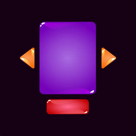 set of colorful jelly game ui board pop up template for gui asset