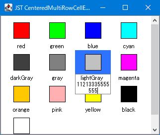 Java Swing Tips Create A JList Heavyweight Cell Editor With A Centered