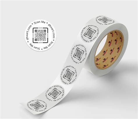 Round Qr Code Labels Custom Qr Sticker Smart Qr Sticker Qr Etsy Uk
