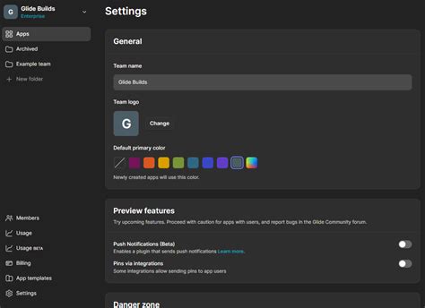 glide dashboard updates team switcher app folders and more 🆕