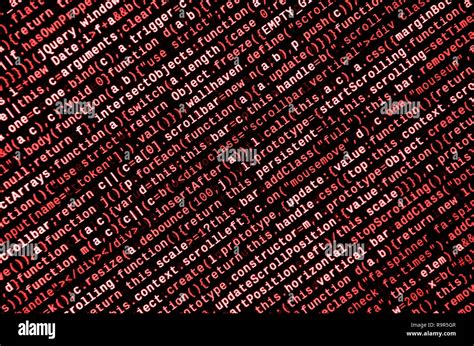 Javascript Code In Text Editor Coding Cyberspace Concept Screen Of Web Developing Javascript