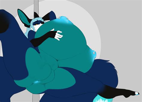 Rule 34 Anthro Big Breasts Big Ears Black Sclera Blue Body Blue Fur Blue Hair Blue Nipples