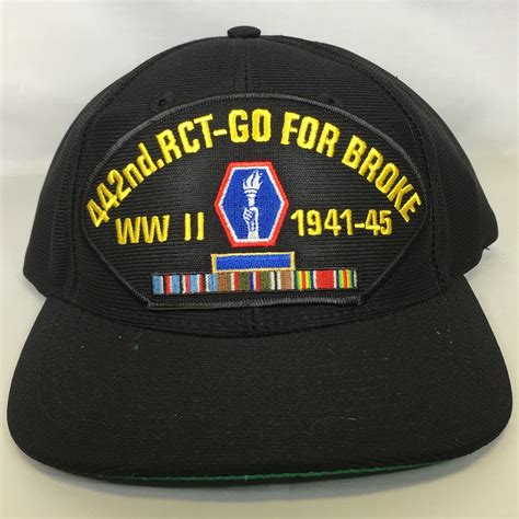442nd Regimental Combat Team Go For Broke Wwii Veteran Cap Hi