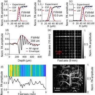 Characterization Of The CFT UT PAM System A C Lateral Resolutions Download Scientific