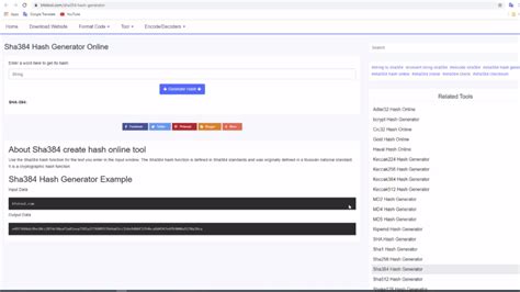 Sha384 Hash Generator Online Bfotool