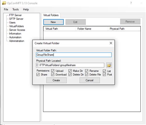 Mft Server Virtual Folders Help