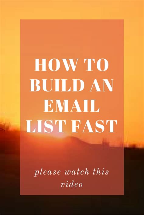 How To Build An Email List Fast Email Marketing Training Tools