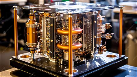 A Close Up Of A Qubit From A Quantum Computer Premium Ai Generated Image