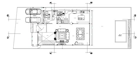 2d Design Of Floor Plan Of House In Detail Autocad Drawing Cad File Dwg