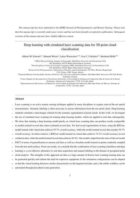 pdf deep learning with simulated laser scanning data for 3d point