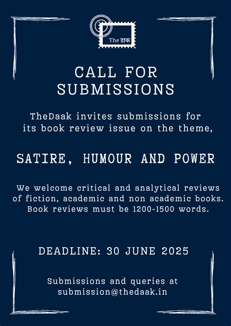call for submissions thedaak review