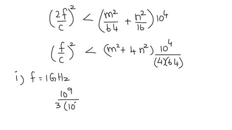 Solved A Rectangular Waveguide Has Dimensions 8 Cm X 4 Cm Determine