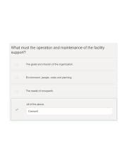 CH1 Checkpoint Question What Must The Operation And Maintenance Of The Facility Suppon