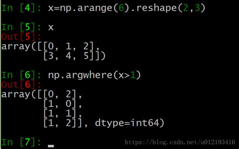np argwhere（）的用法 csdn博客