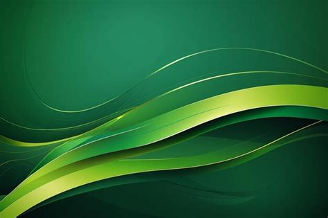 Premium Ai Image Green Curve Frame Template