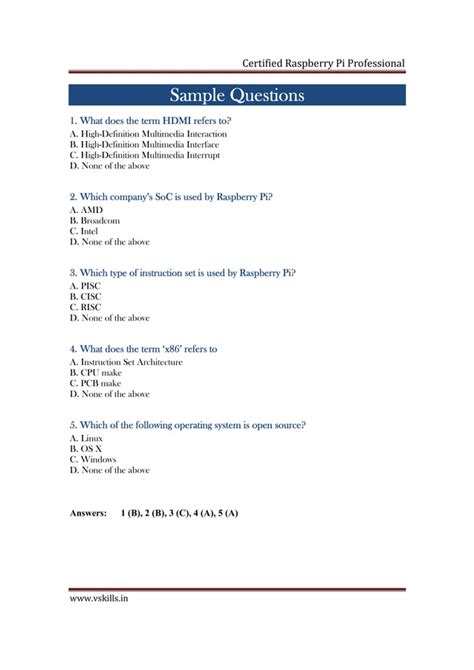 Raspberry Pi Certification Pdf