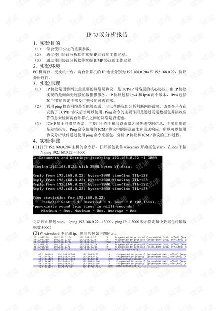 Ip协议icmp协议分析实验报告ipv6协议分析实验ip协议分析实验报告资源 Csdn下载