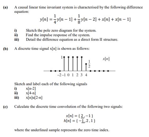 solved a a causal linear time invariant system is