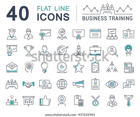Set Vector Line Icons Flat Design Stock Vector Royalty Free Shutterstock