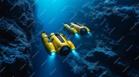Underwater Exploration Drones Mapping The Ocean Floor Futuristic Drones