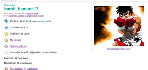 Harshavardhan Bamane On Linkedin Codeforces Specialist Cp Dsa Cwc Tleeliminators 23