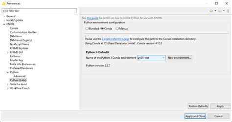 Knime Python Integration Guide