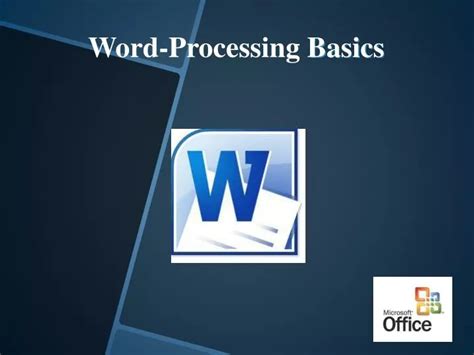 Ppt Word Processing Basics Powerpoint Presentation Free Download