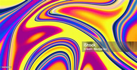 액체 색상 흐름 생생한 배경 노이즈 텍스처 효과 노란색 빨간색 보라색 파란색 색상 흐름 추상 패턴 Lsd에 대한 스톡 벡터 아트 및 기타 이미지 Istock