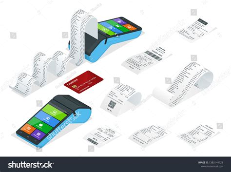 Isometric Set Payment Machine Pos Terminal Stock Vector Royalty Free Shutterstock