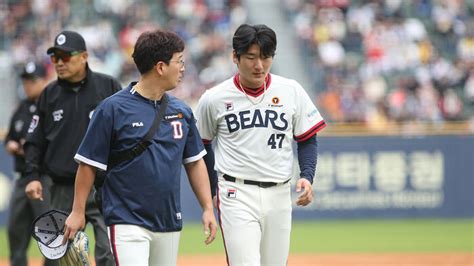 두산 토종 에이스 곽빈 허리 통증 탓에 1군 엔트리 제외 네이트 스포츠