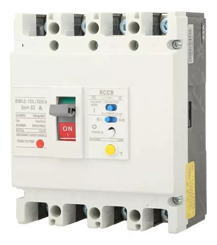 Interruptor De Corriente Residual 3p N Rccb Air Switch 800v Cuotas Sin Interés