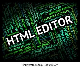 Html Editor Representing Hypertext Markup Language Stock Illustration