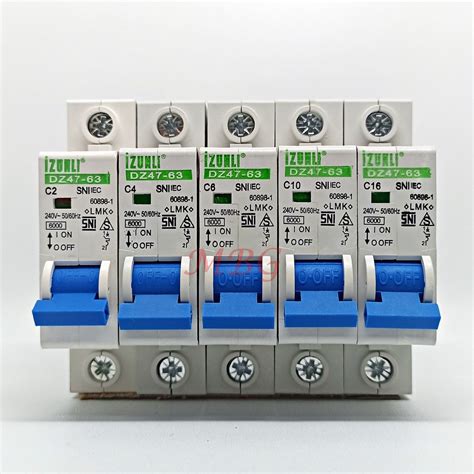 Jual Mcb Listrik 1 Phase Murah Mcb Izunly 1 Phase 2a 4a 6a 10a 16a Mini Cirkuit Breaker 1 Phase