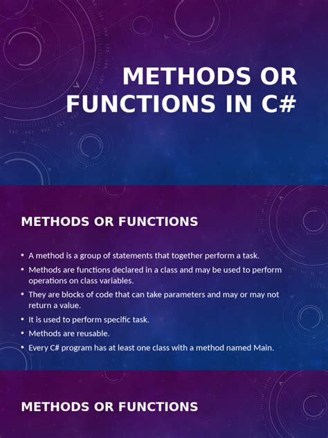 methods or functions in c pdf parameter computer programming c sharp programming language