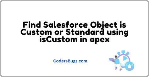 Identify If A Salesforce Object Is Custom Or Standard Codersbugscom