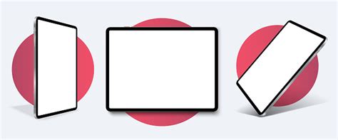 태블릿 프레임 덜 빈 화면 회전 위치 다른 각도에서 태블릿 일반 장치 집합을 모형으로 만듭니다 인포그래픽 또는 프레젠테이션 3d 사실적인 그래픽 태블릿을 위한 Ui Ux