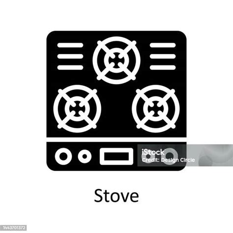 스토브 벡터 솔리드 아이콘 디자인 그림입니다 흰색 배경에 하우스키핑 기호 Eps 10 파일 가정 생활에 대한 스톡 벡터 아트 및 기타 이미지 Istock