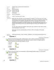 Quiz COSC Docx Course Test Started Submitted Due Date Status Attempt Score Time Elapsed