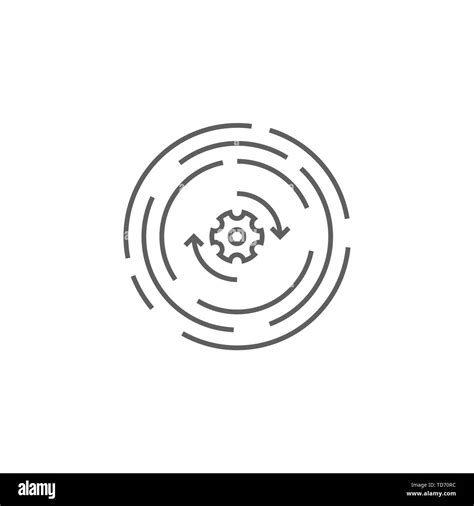 Update Related Vector Thin Line Icon Isolated On White Background Editable Stroke Vector