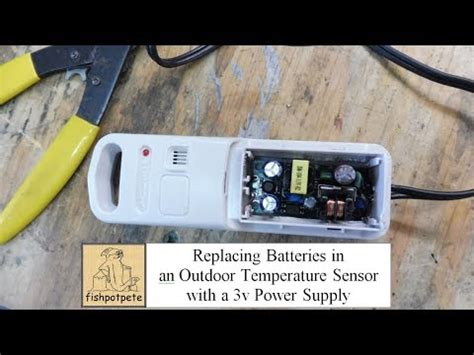 Replacing Batteries In An Outdoor Temperature Sensor With A 3v Power