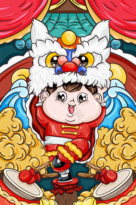 舞狮打鼓图片 舞狮打鼓素材免费下载 包图网