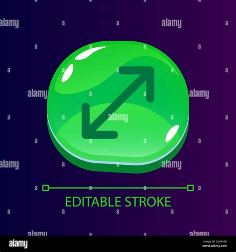 Enlarge Glossy Ui Button With Linear Icon Stock Vector Image Art Alamy