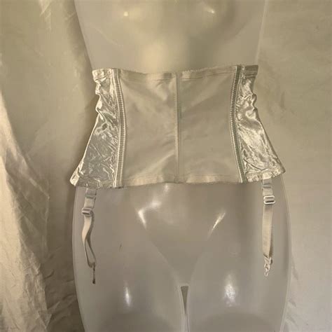 Sears Intimates And Sleepwear Vintage Sears 5s 60s White Lace Satin Corset Garter Belt