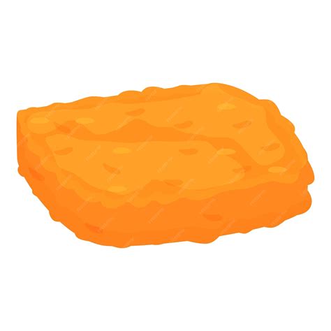 치킨 너겟 스트립 아이콘 만화 벡터 고기 상자 맛있는 팩 프리미엄 벡터