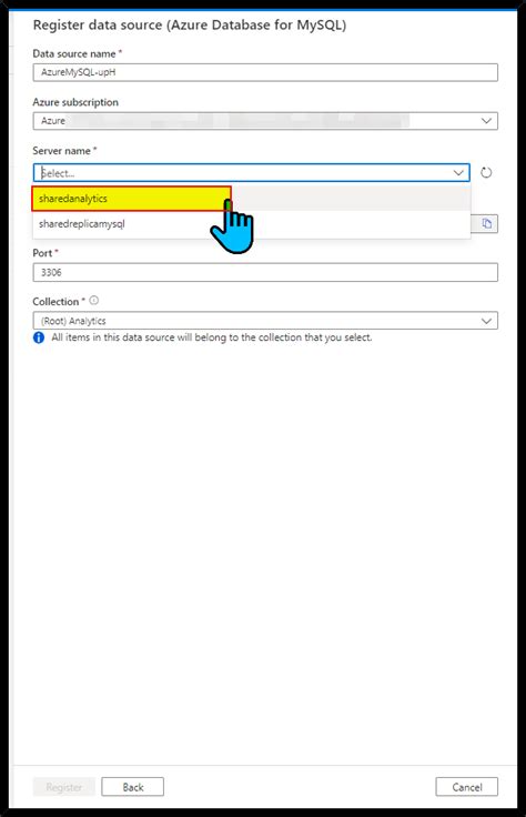 I Cant Set My Azure Mysql As Datasource In Purview Microsoft Qanda