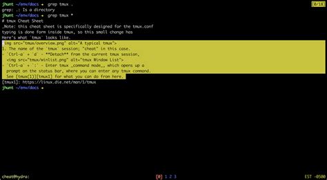 My Tmux Cheat Sheet Jameshuntus
